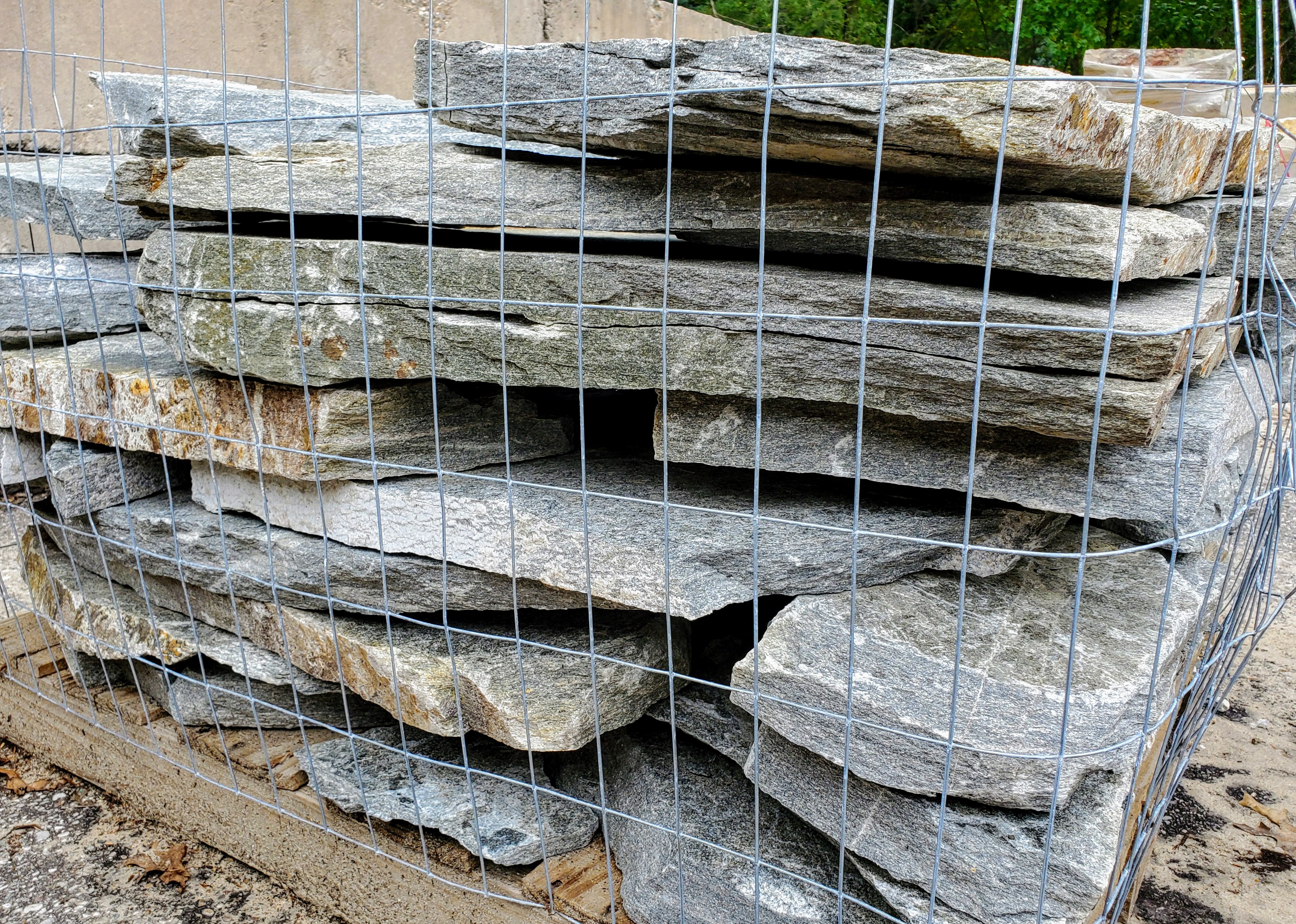 Dove Grey Flagstone | Birch Tree Bark & Stone