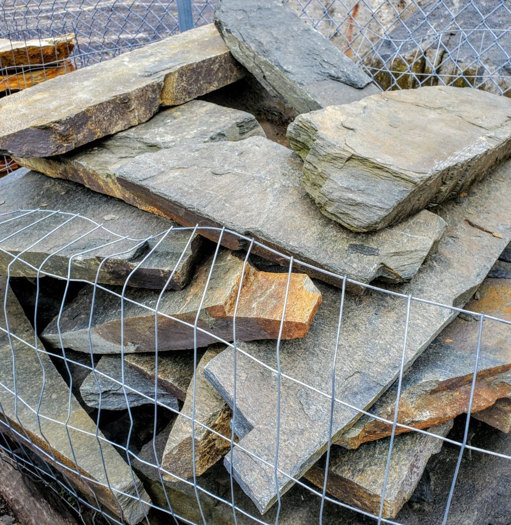 Midnight Blue Flagstone | Birch Tree Bark & Stone