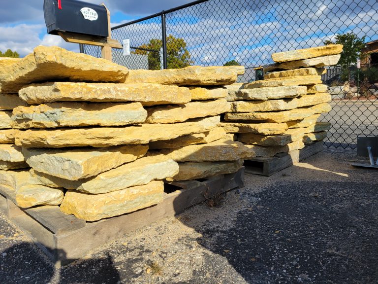 Rustic Buff Steps | Birch Tree Bark & Stone