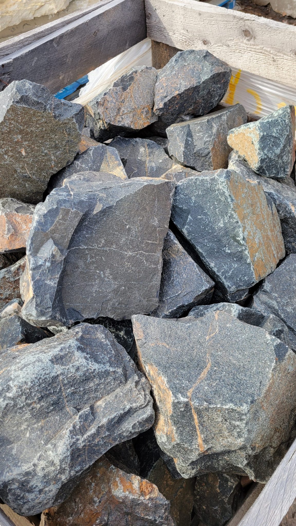 Canadian Black Boulders | Birch Tree Bark & Stone