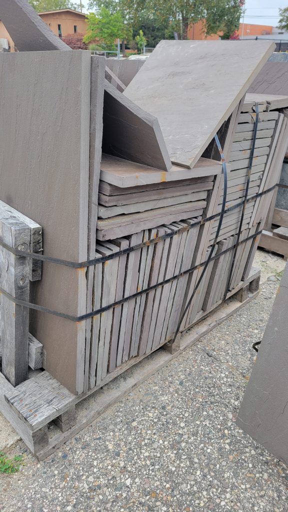 Lilac Dimensional Flagstone | Birch Tree Bark & Stone